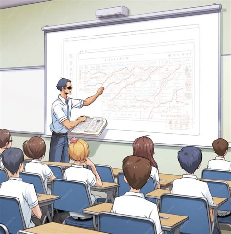 Premium Ai Image A Teacher Using A Whiteboard To Explain A Concept To