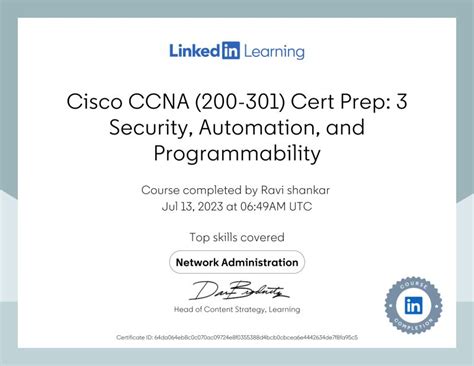 Ravi Shankar On Linkedin Certificate Of Completion