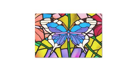 Vintage Butterfly Stained Glass Decoupage Tissue Paper Zazzle