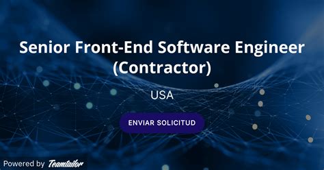 senior front end software engineer contractor valce talent solutions