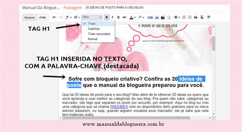 Manual Da Blogueira Canva Produtos Digitais Dicas De Como Fazer O Blog Aparecer Na