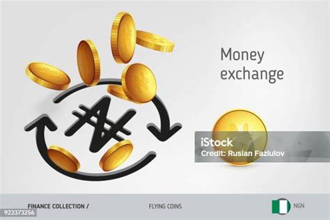나이지리아 나리 동전 금융 개념 비행 돈 교환 아이콘 인쇄 웹 사이트 웹 디자인 모바일 애플 리 케이 션 인포 그래픽에 대 한 벡터 일러스트 0명에 대한 스톡 벡터 아트 및