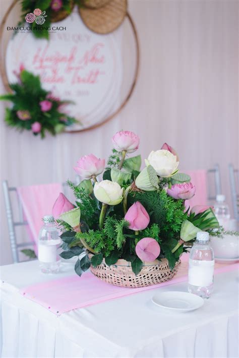 Trang Trí Gia Tiên Hoa Sen Đám Cưới Phong Cách Wedding Planner