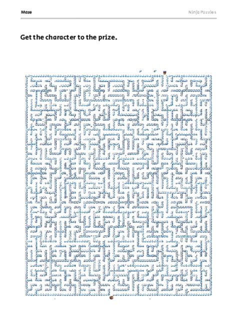 Hard Maze 4 Free Printable Pdf Puzzle