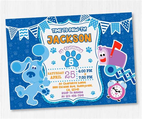 Blue S Clues Birthday Boy Invitation Blues Clues Invitation Blues