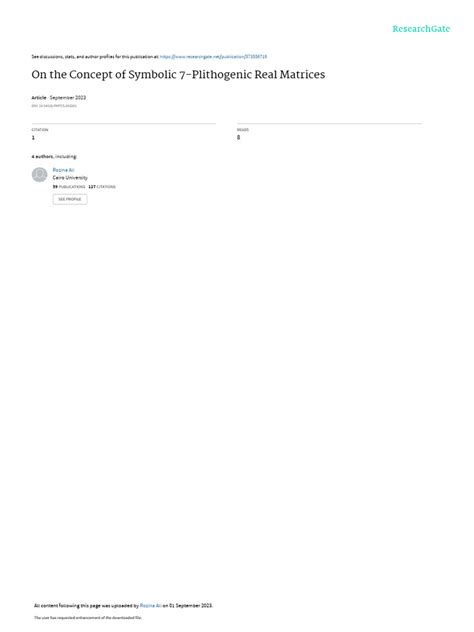 on the concept of symbolic 7 plithogenic real matrices pdf