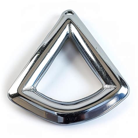 Premium Photo A Silver Triangle Shaped Object That Has A Triangle Inside