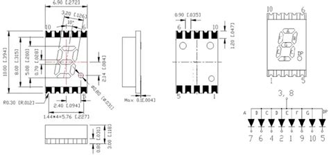 Mini Smt 7 Segment Led 02 Inch Kem Display Solutions