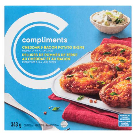 Potato Skins Bacon And Cheddar 343 G Complimentsca