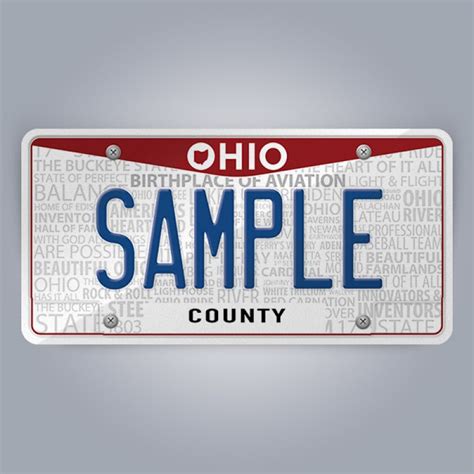 Ohio License Plate Replica Reflective