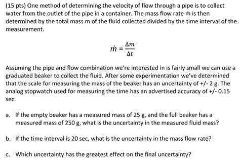 Solved 15 Pts One Method Of Determining The Ve