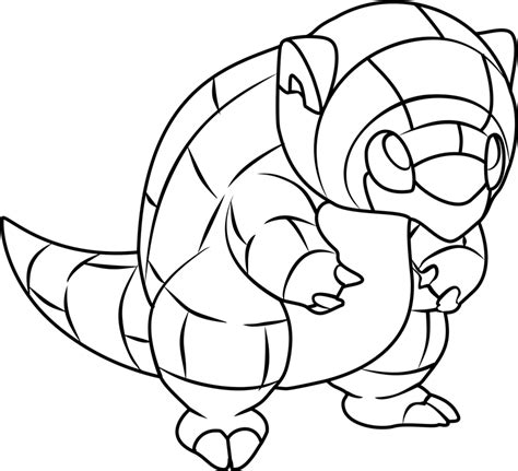 Pokemon Turtonator Coloring Page Sketch Coloring Page