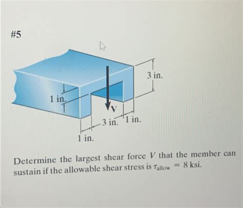 Determine The Largest Shear Force V That The Chegg