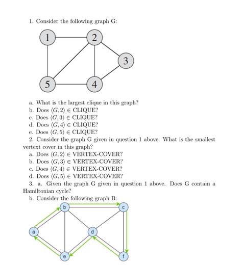 Solved Consider The Following Graph G A What Is The Chegg