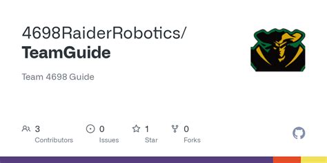 Github 4698raiderroboticsteamguide Team 4698 Guide