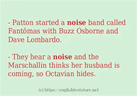 Noise Some Example Sentences Englishteststore Blog