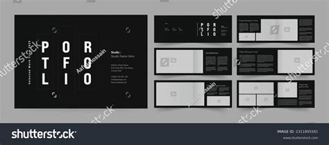 Horizontal Portfolio Template Architecture Portfolio Photography Stock
