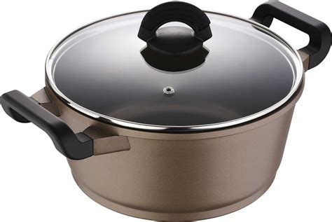 Bergner Topf Kochtopf Kasserolle Induktion Mit Glasdeckel 24cm