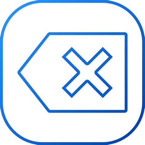 Backspace Generic Gradient Outline Icon