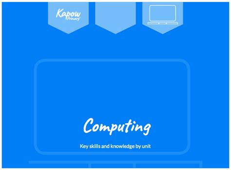 computing key skills and knowledge overview kapow primary