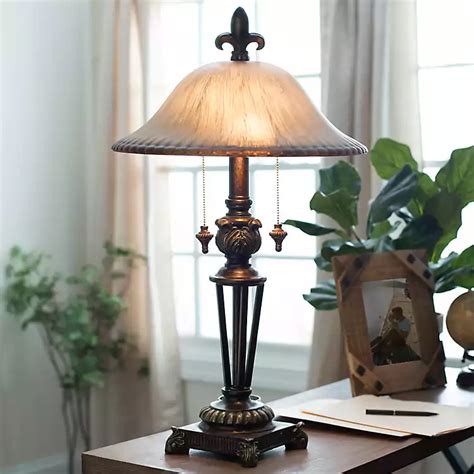 Prescott Bronze Glass Table Lamp Kirklands