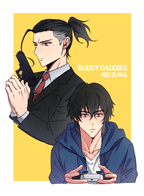 Safebooru 1boy Absurdres Black Eyes Blue Jacket Buddy Daddies
