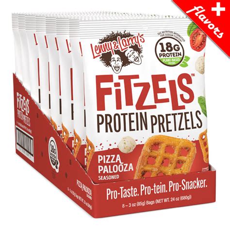 Lenny And Larrys Fitzels Protein Pretzels 3oz 8bx Elite Nutritional