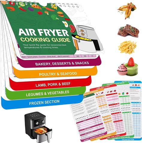 Magnetic Air Fryer Cooking Guideover 200 Air Fryer Cheat Sheet Cooking Guide Booklet Quick