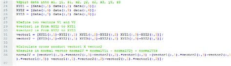 splitting cartesian coordinates into matrices defining vectors of