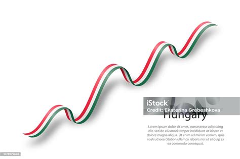 ハンガリーの旗が付いたリボンまたはバナーを振る お祝いのベクターアート素材や画像を多数ご用意 お祝い イラストレーション