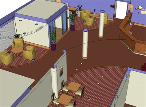 Hotel De Diseño De Interiores Modelo De Sketchup Cadblocksfree