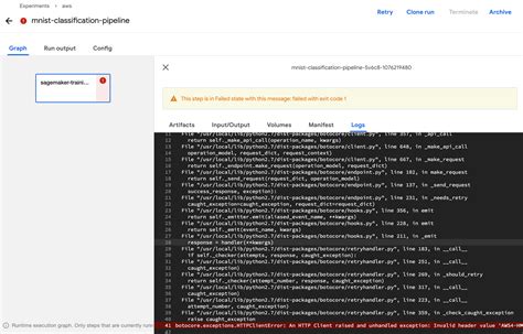 Running Pipeline Gives Clienterror · Issue 576 · Aws Sampleseks