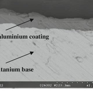 SEM Image Of An Al Coating 10 Lm Thick Formed On A Ti Substrate