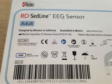 New Masimo 4248 Rd Sedline Eeg Sensor Adult 25box X Disposables
