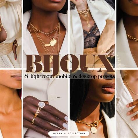 4 Lightroom Mobile Presets Gold Jewelry Lightroom Presets Etsy