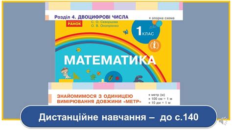 Знайомимося з одиницею вимірювання довжини метр Математика 1 клас Дистанційне навчання