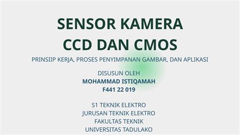 Sensor Kamera Ccd Dan Cmos Pengertian Prinsip Kerja Dan Jenis Jenis Pptx