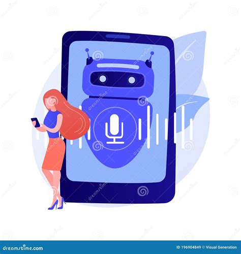 Chatbot Voice Controlled Virtual Assistant Abstract Concept Vector Illustration Stock Vector