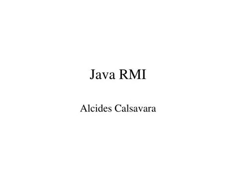 Ppt Java Rmi Powerpoint Presentation Free Download Id4786456