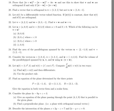 Solved 19 Prove That Vw V W And Use This To Show That V And
