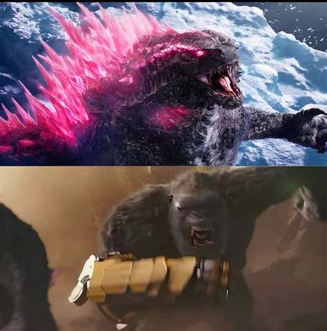 Starburst Godzilla And King Kong With An Infinity Gauntlet R Scarymovies
