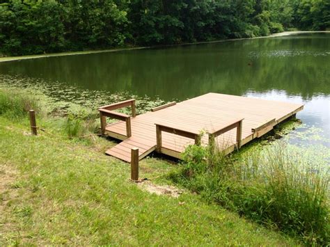 Floating Dock On Acre Private Pond Geofoam Styrofoam Eps Polystyrene Universal Foam Products