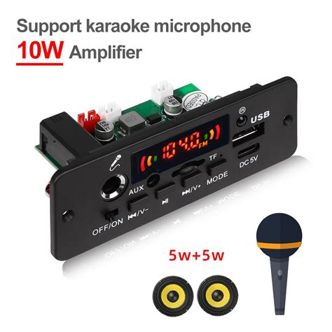 W Amplifier Bluetooth MP Wireless Decoder Board W DC V Music Player Car FM Radio Module TF
