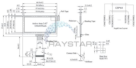 Monochorme SH1106 OLED Display Modules With 2 42 Inch Raystar