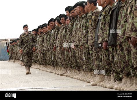 Afghan Nation Army Soldiers During Graduation From Basic Warrior Course