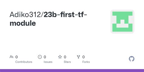 GitHub Adiko312 23b First Tf Module