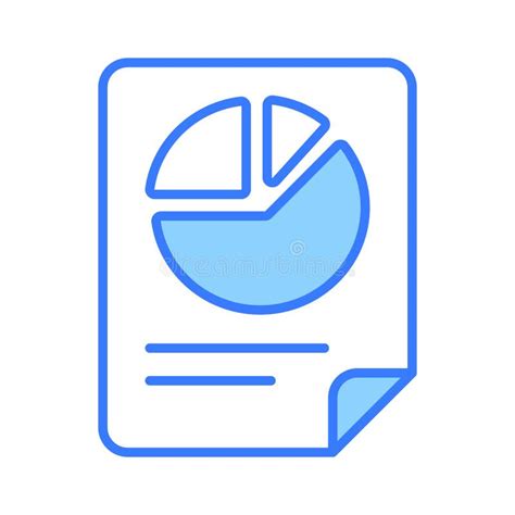 Pie Chart On Page Denoting Concept Vector Of Business Report In Trendy Style Stock Vector