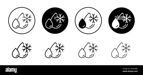 Defrost Icon Vector Logo Set Collection For Web App Ui Stock Vector