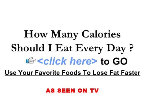 How Many Calories Should I Eat Every Day