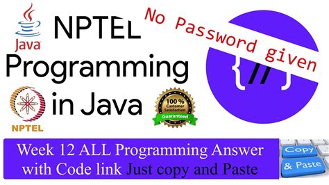 Nptel Programming In Java Week 12 All 5 Programming Assignment Answer